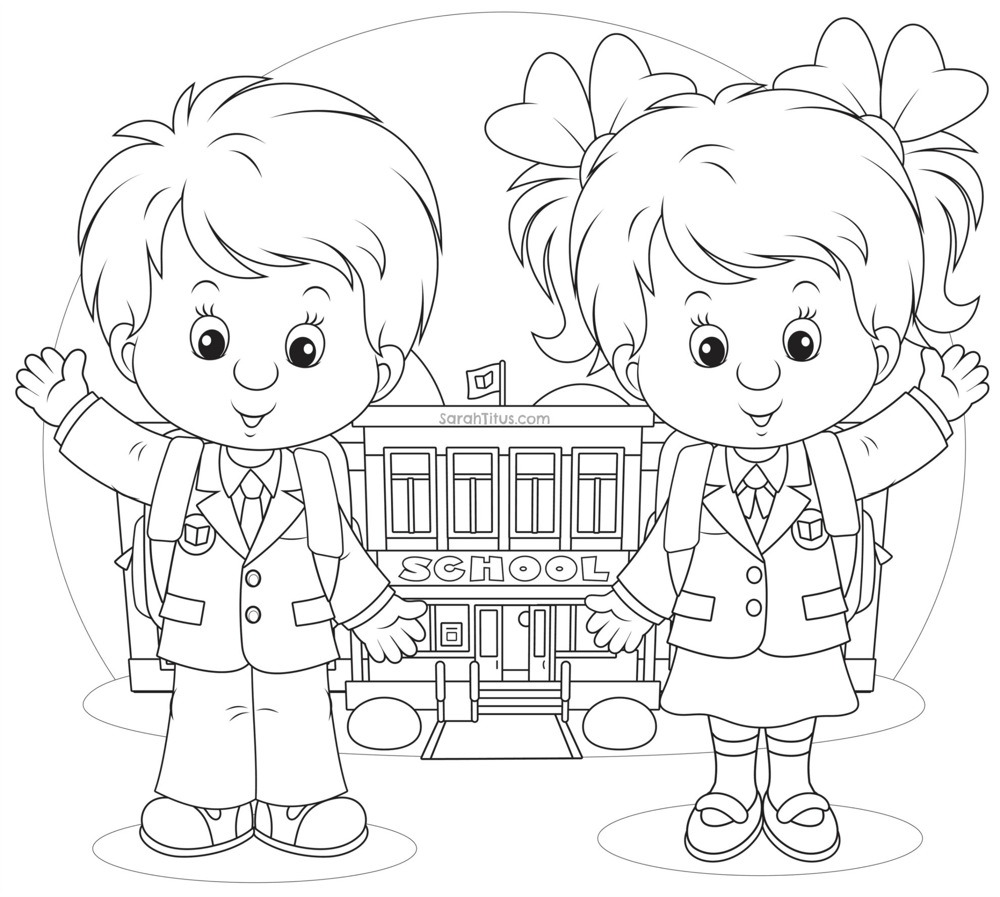 Back To School Coloring Pages Sarah Titus Back To School Coloring Pages Sarah Titus