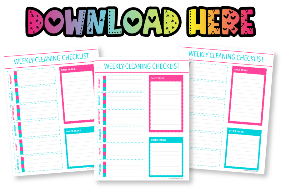 Free Printable Weekly Cleaning Checklist - Sarah Titus