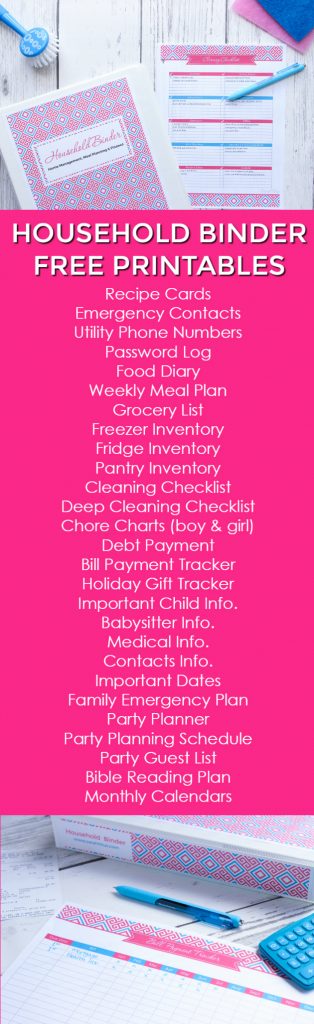 Household Binder Free Printables {110+ Pages} - Sarah Titus