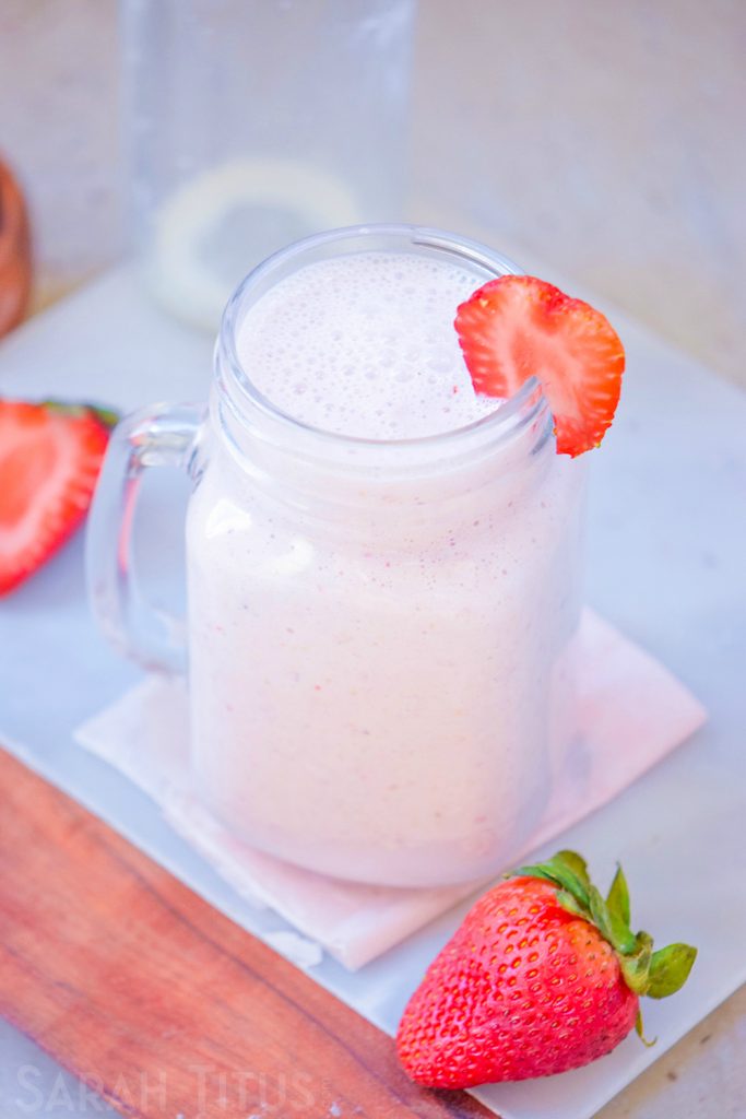 Strawberry Breakfast Milkshake - Sarah Titus