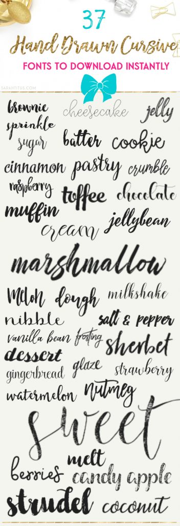 37 Hand Drawn Cursive Fonts to Download Instantly - Sarah Titus