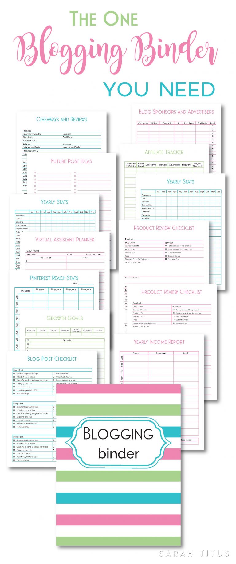 The One Blogging Binder You Need - Sarah Titus