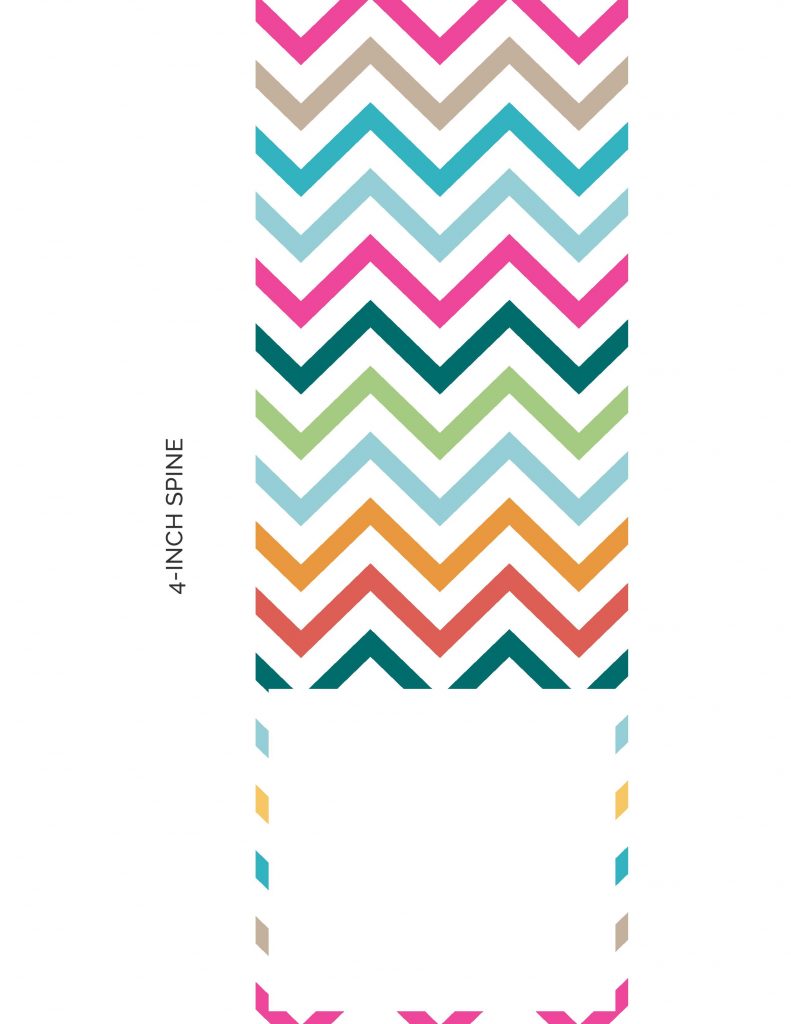 Printable Chevron Binder Covers