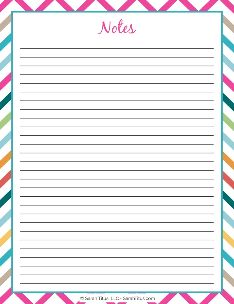 Cleaning Binder: Notes - Sarah Titus