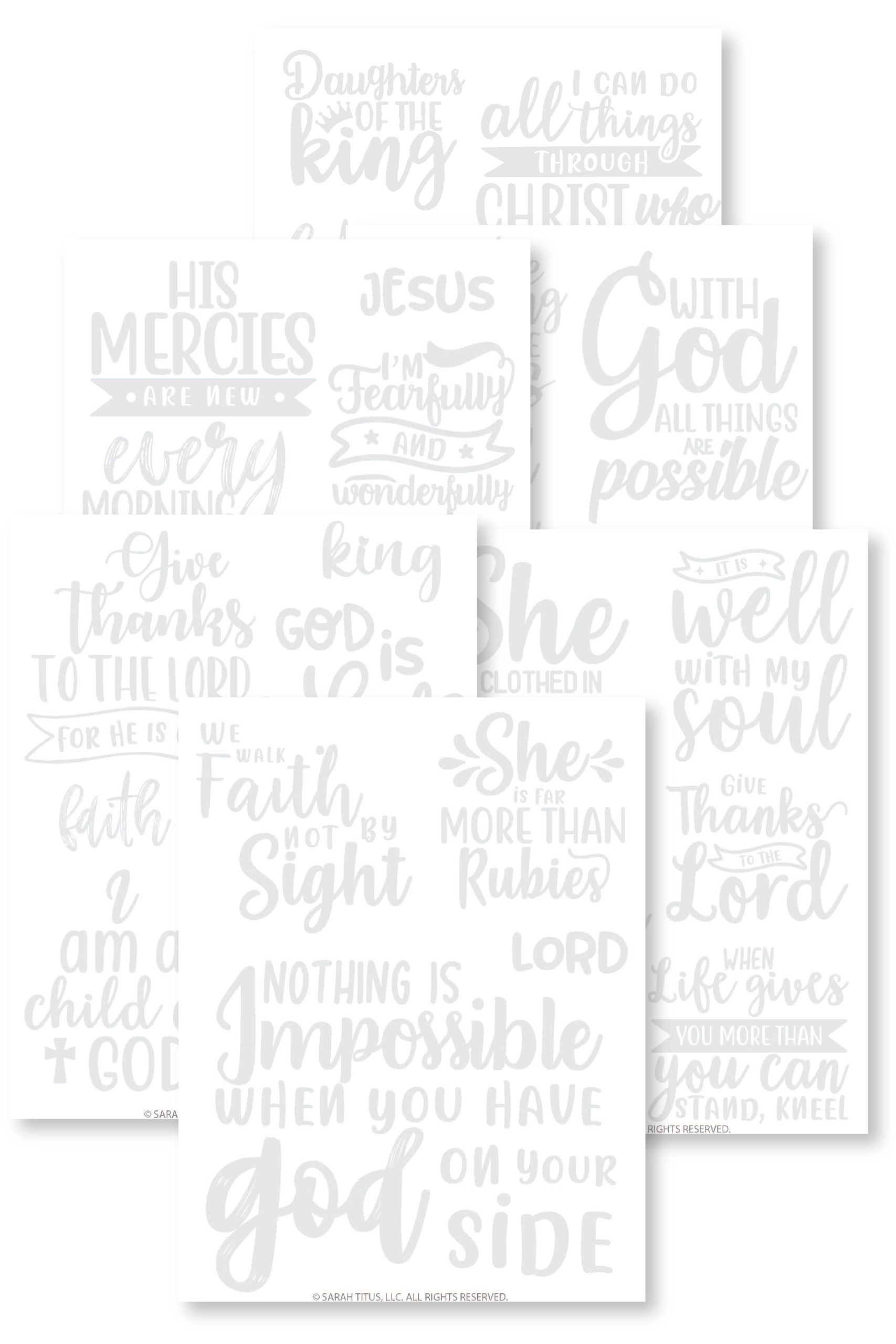 Godly Hand Lettering Templates - Sarah Titus