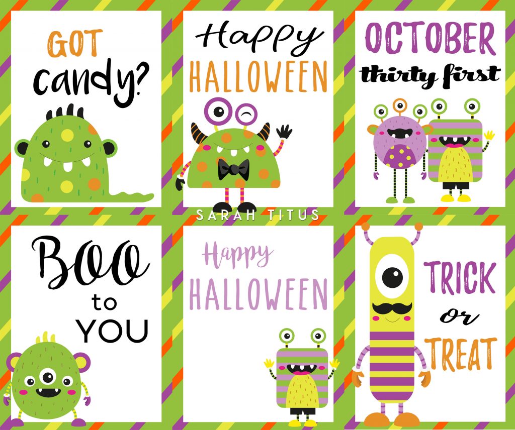 Halloween Free Printable Cards - Sarah Titus