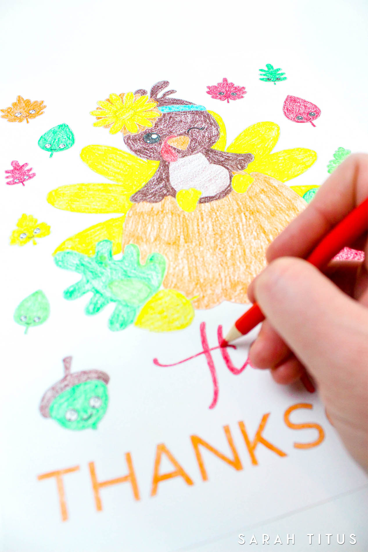Free Printable Thanksgiving Coloring Sheet - Sarah Titus