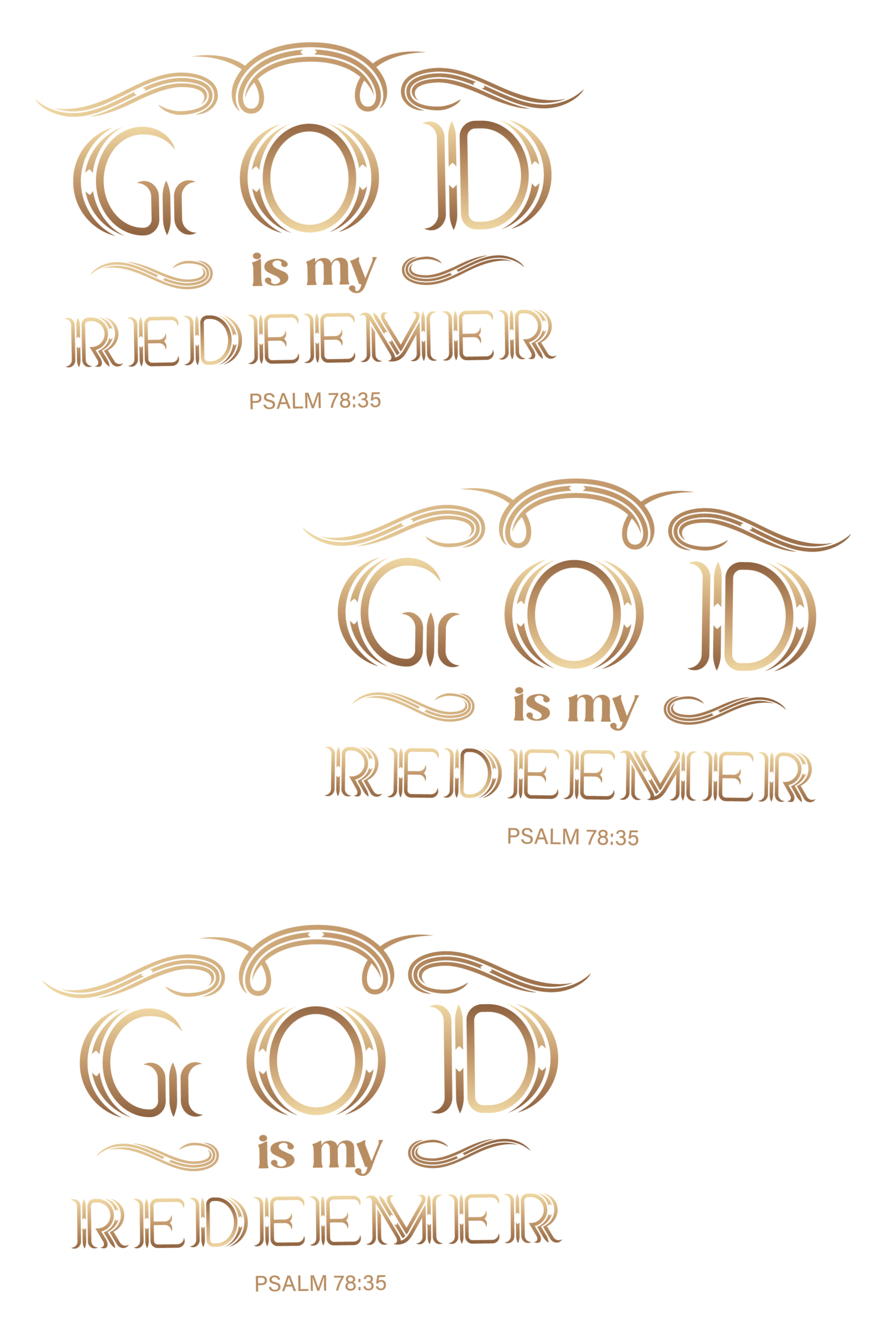 SVG Cut File Design - God is my Redeemer Saying - Sarah Titus