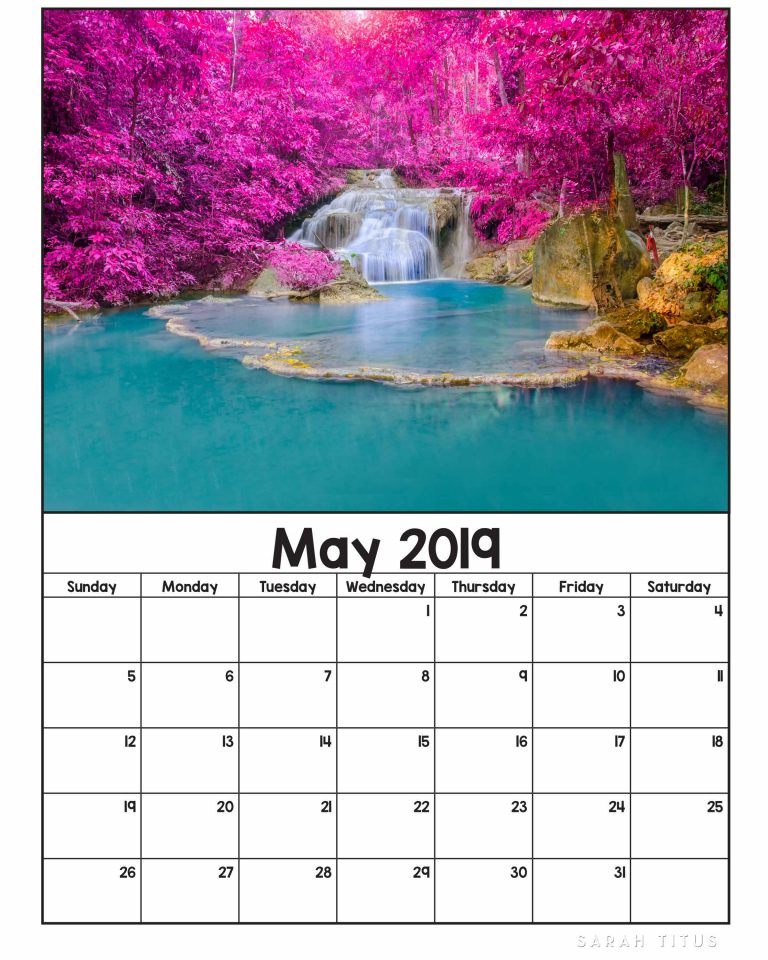 Free Printable Nature Calendars 2019 - Sarah Titus