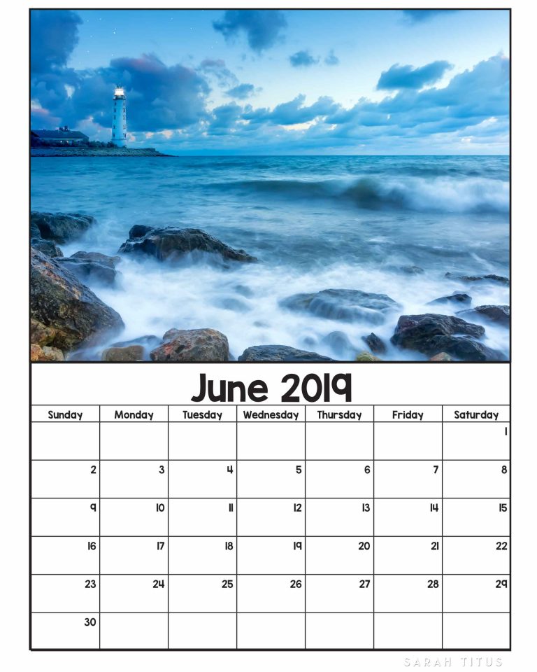 Free Printable Nature Calendars 2019 - Sarah Titus
