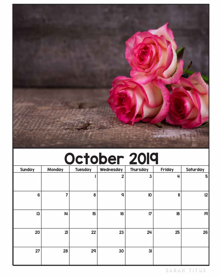 Free Printable Nature Calendars 2019 - Sarah Titus