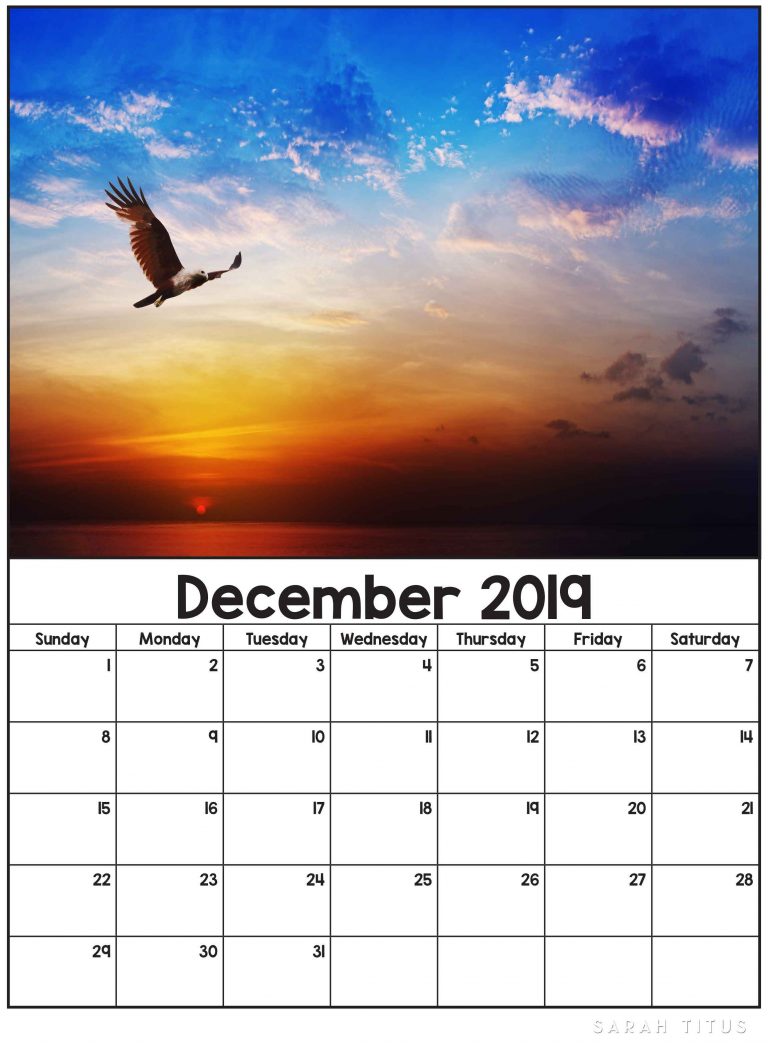 Free Printable Nature Calendars 2019 - Sarah Titus