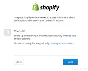 How to Link ConvertKit to Shopify - Sarah Titus