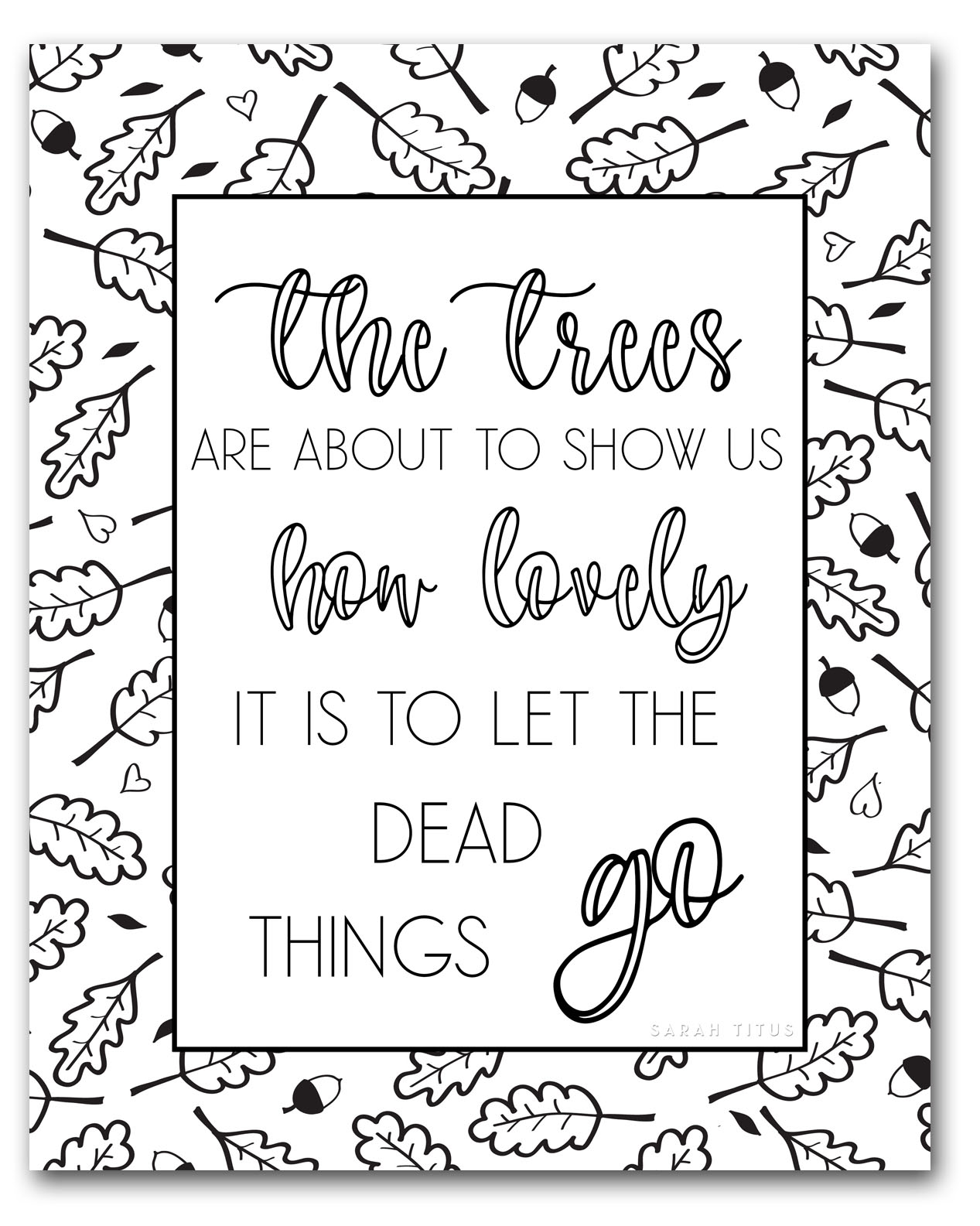 Free Fall Coloring Pages to Color - Sarah Titus