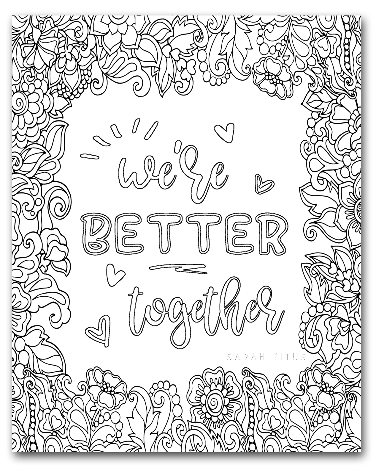 Unique Love Coloring Pages - Sarah Titus