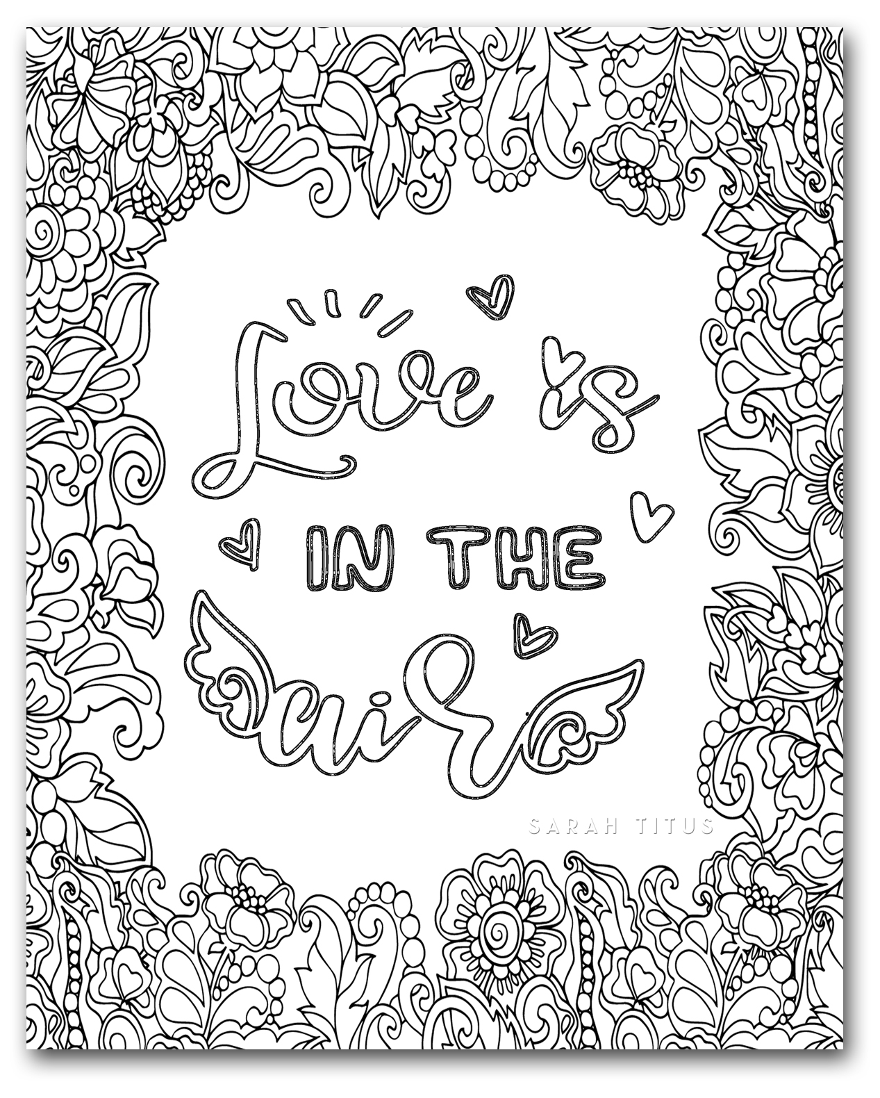 Unique Love Coloring Pages - Sarah Titus