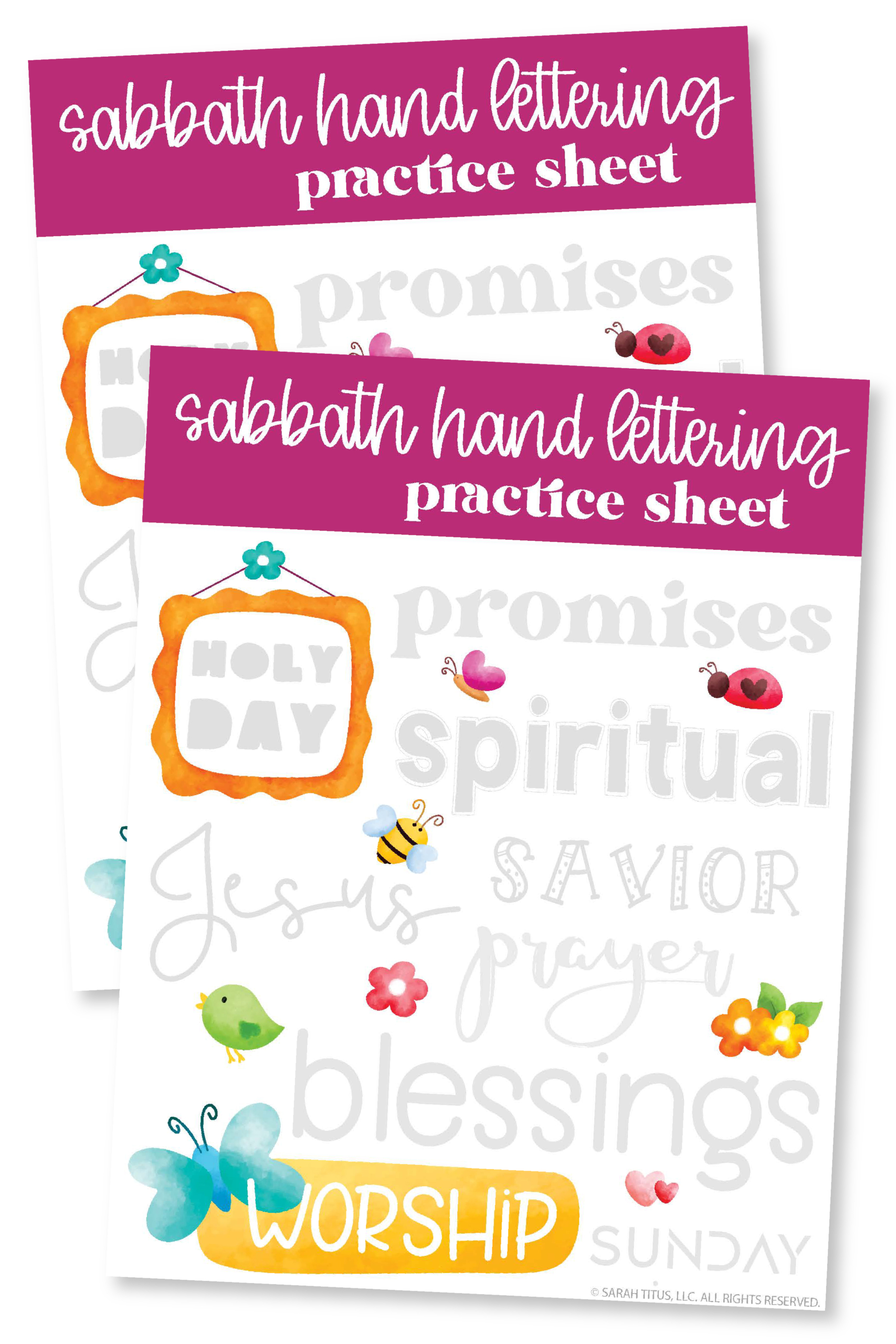 Hand Lettering - Tracing Sheets Archives - Sarah Titus