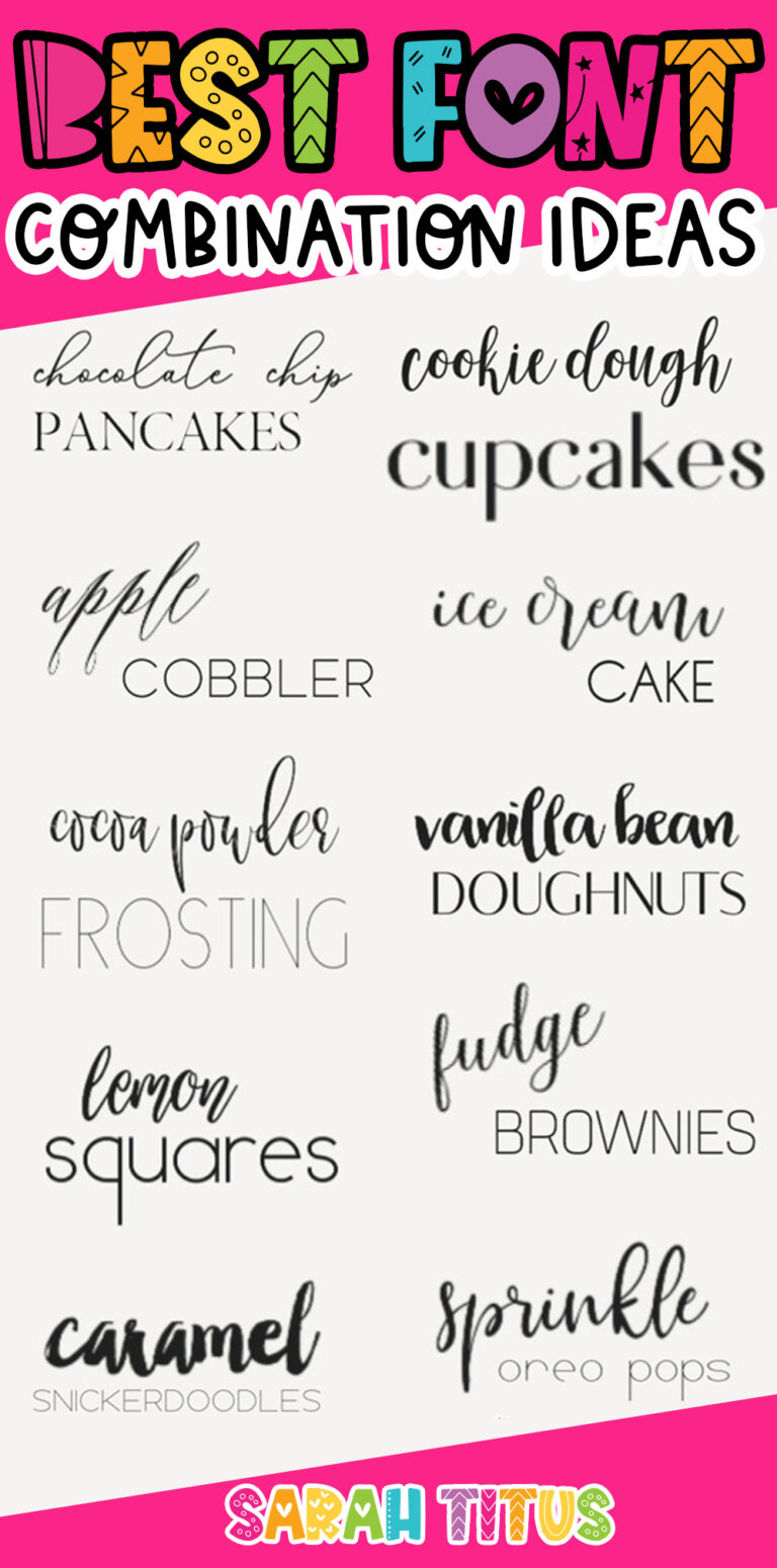 Best Font Combination Ideas - Sarah Titus