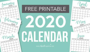 130+ Best Free Printable Calendars for 2020 - Sarah Titus