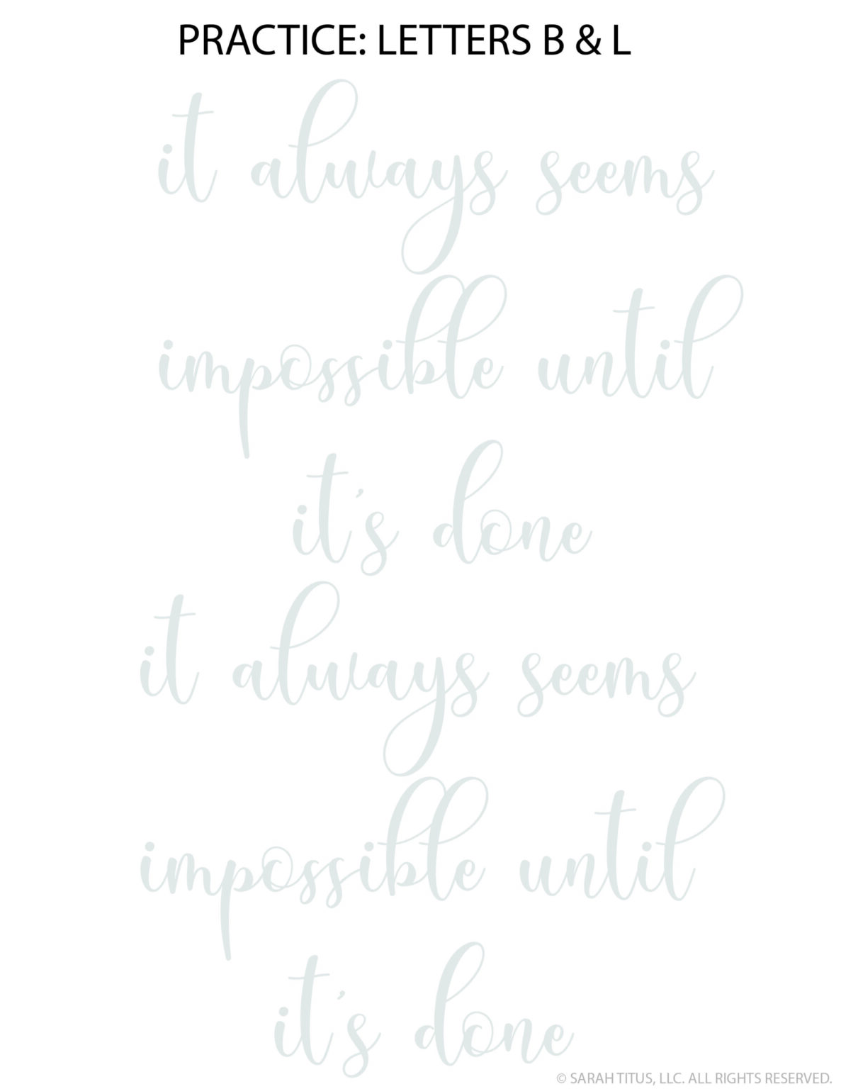 30 Awesome Motivational Quote Hand Lettering Practice Sheets - Sarah Titus
