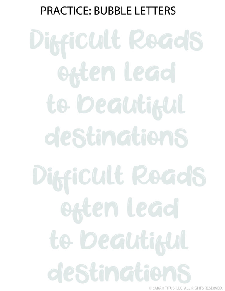 30 Awesome Motivational Quote Hand Lettering Practice Sheets - Sarah Titus