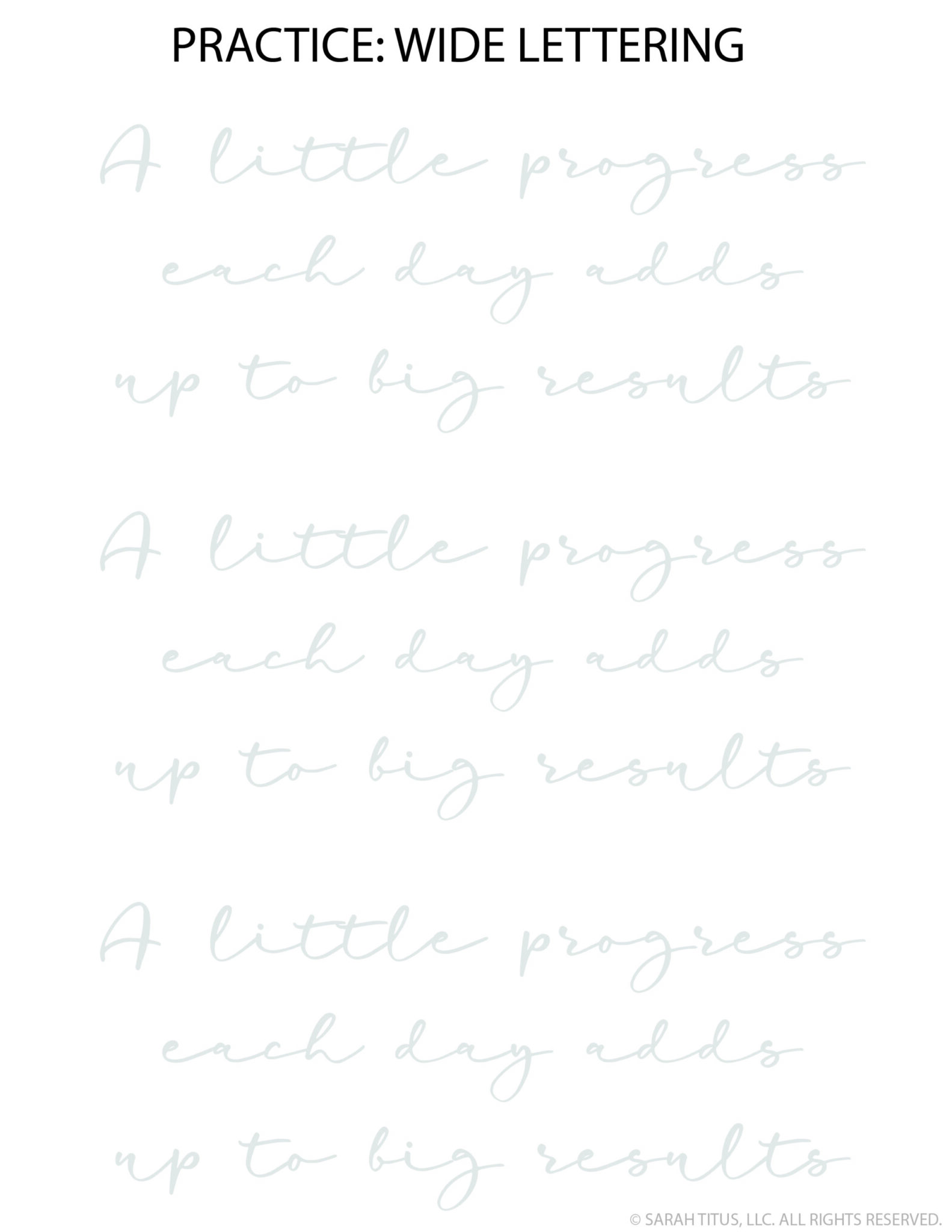 30 Awesome Motivational Quote Hand Lettering Practice Sheets - Sarah Titus