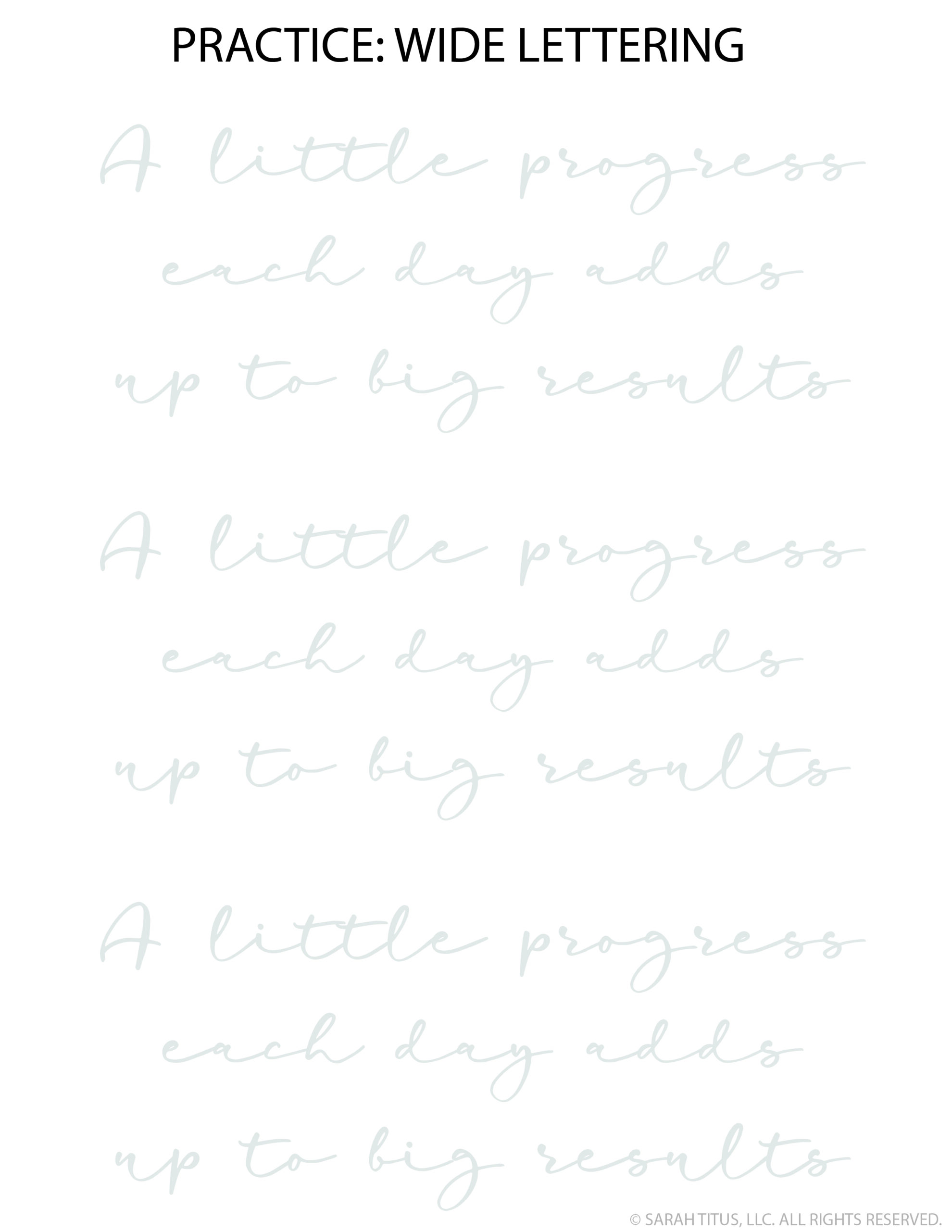 30 Awesome Motivational Quote Hand Lettering Practice Sheets - Sarah Titus
