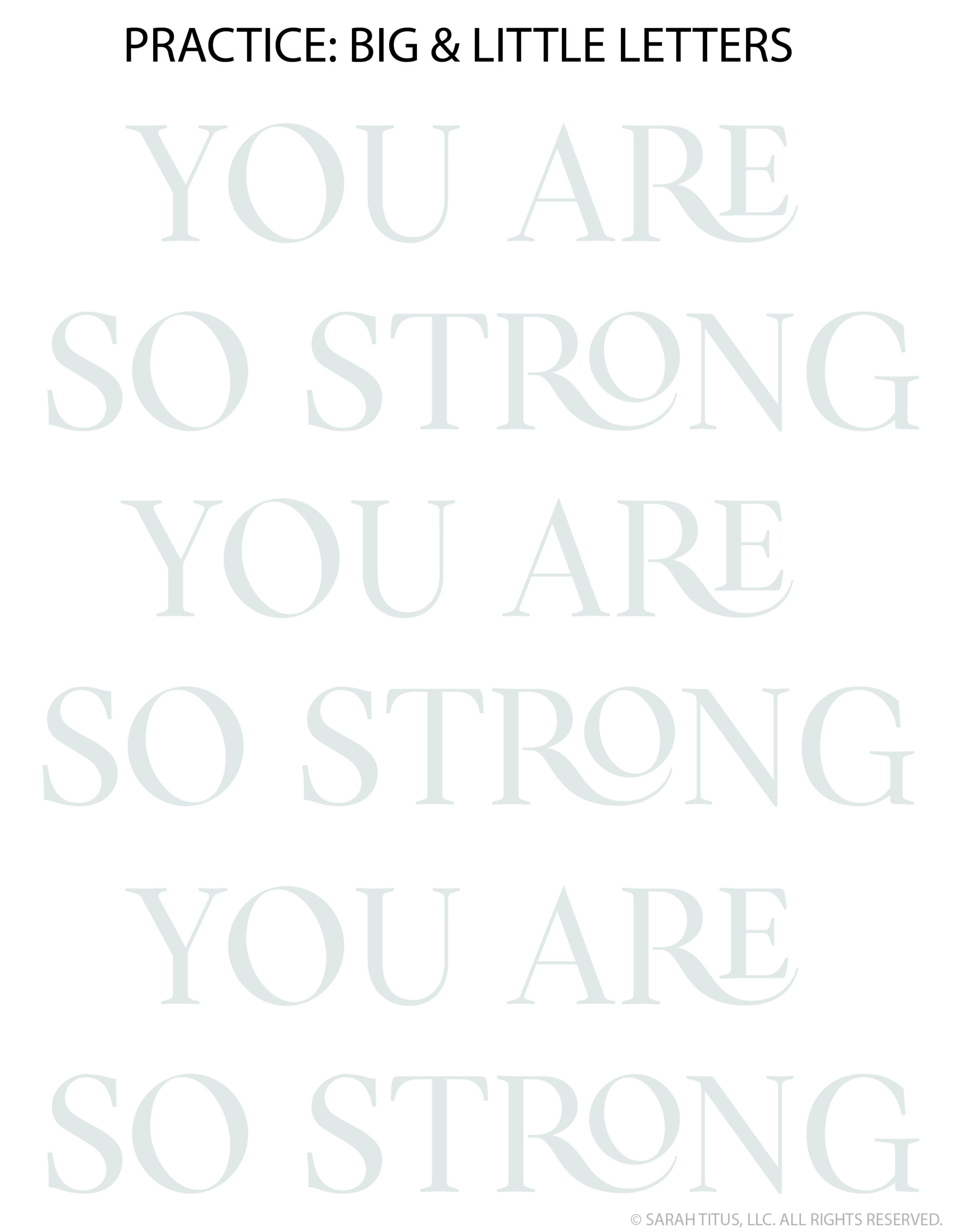 30 Awesome Motivational Quote Hand Lettering Practice Sheets - Sarah Titus