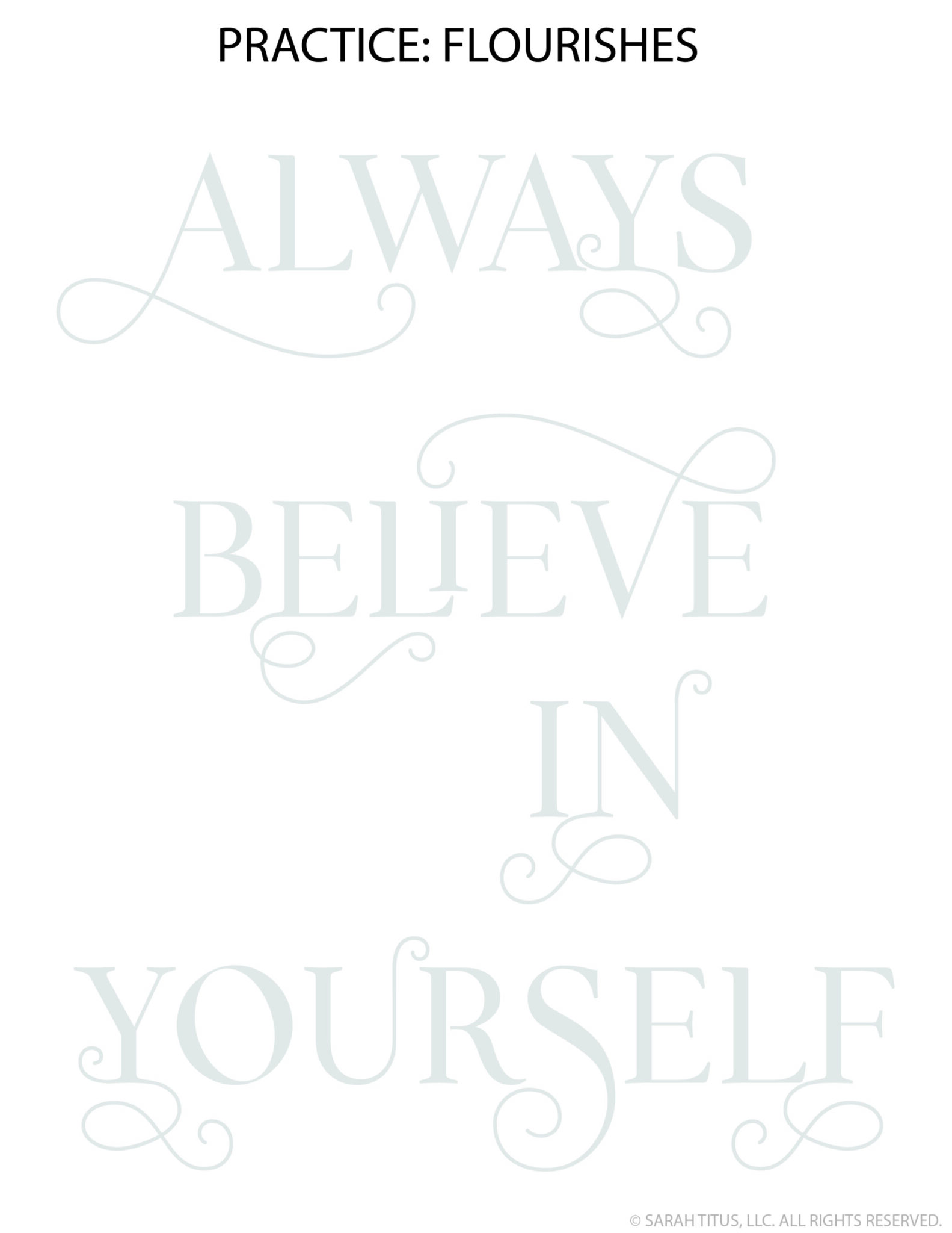 30 Awesome Motivational Quote Hand Lettering Practice Sheets - Sarah Titus