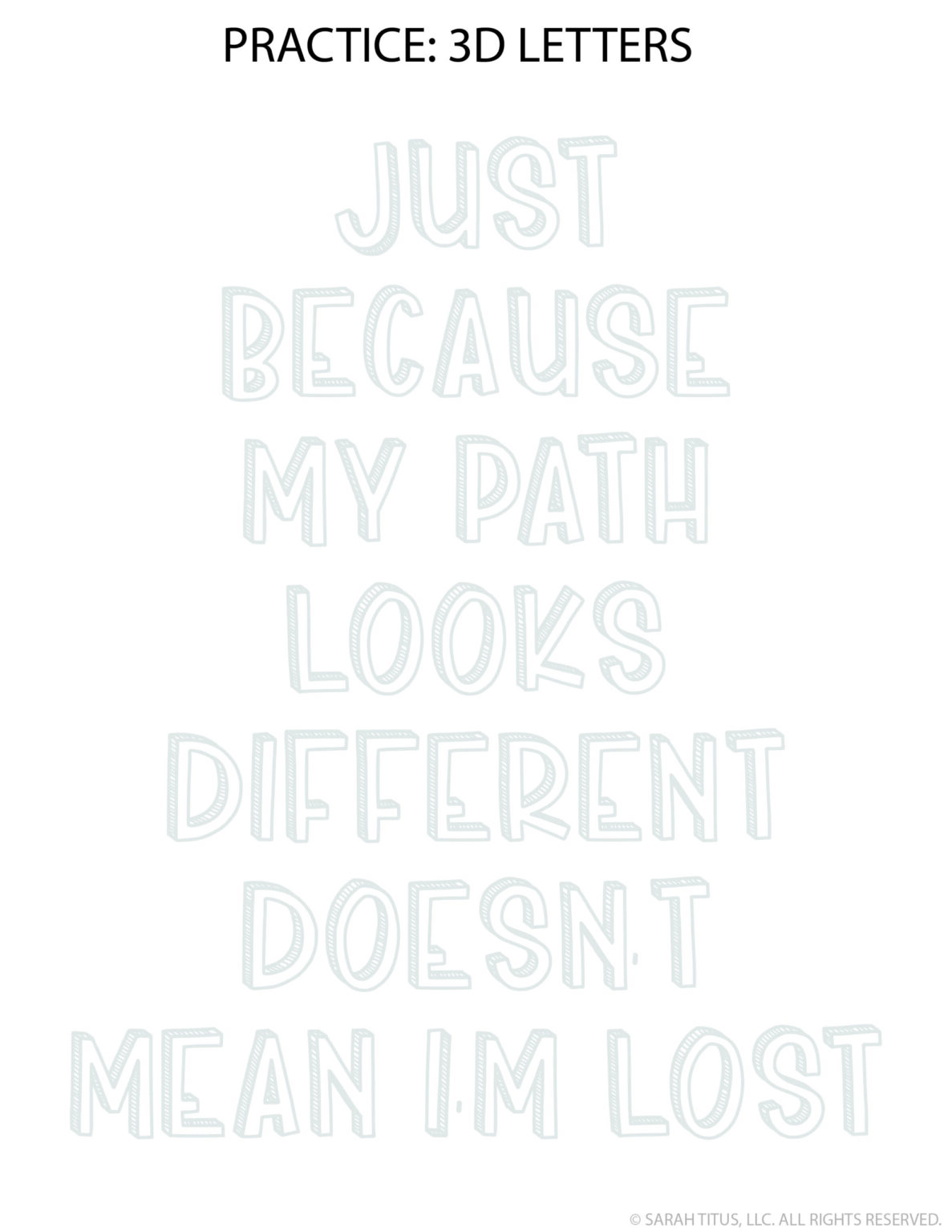 30 Awesome Motivational Quote Hand Lettering Practice Sheets - Sarah Titus