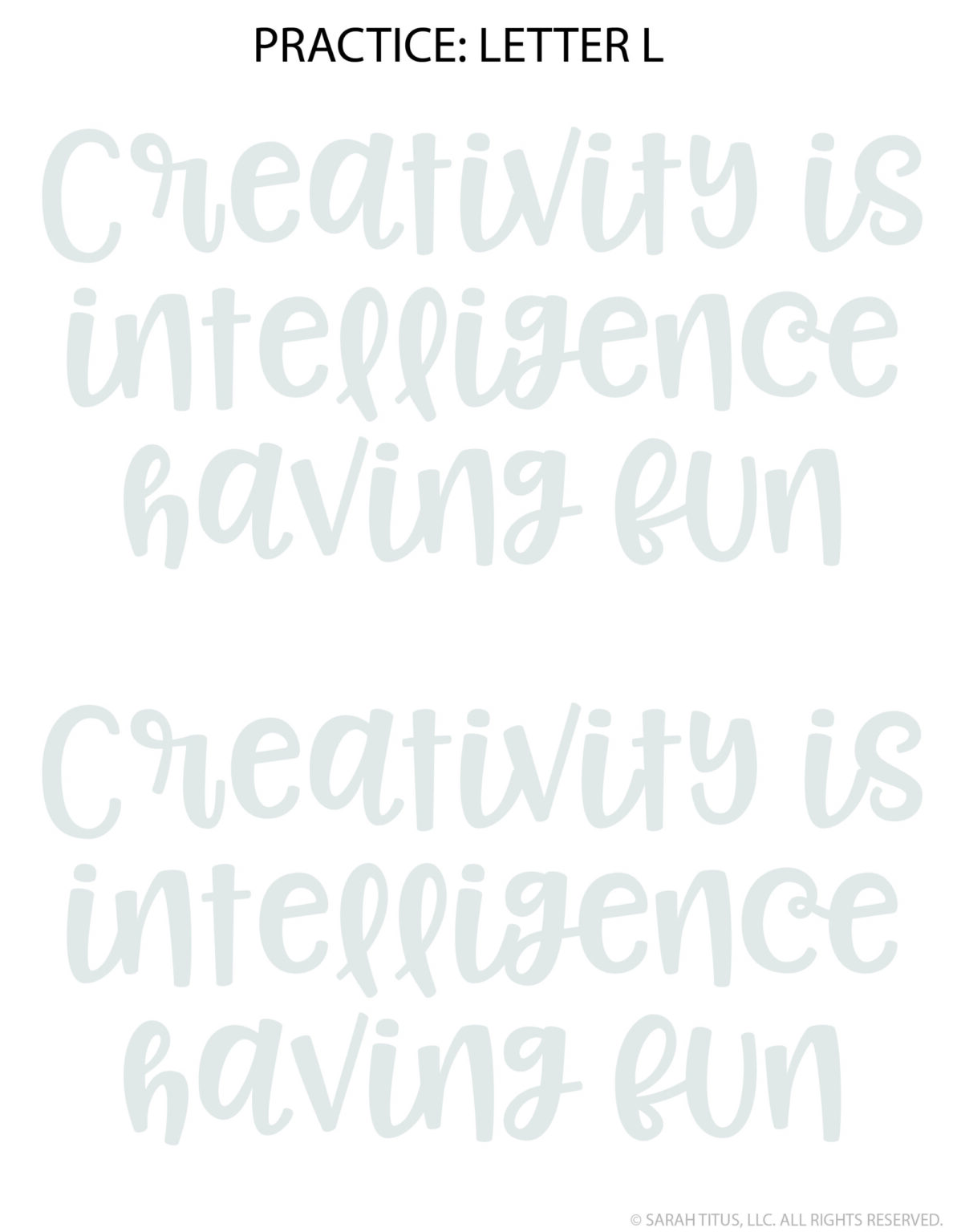 30 Awesome Motivational Quote Hand Lettering Practice Sheets - Sarah Titus