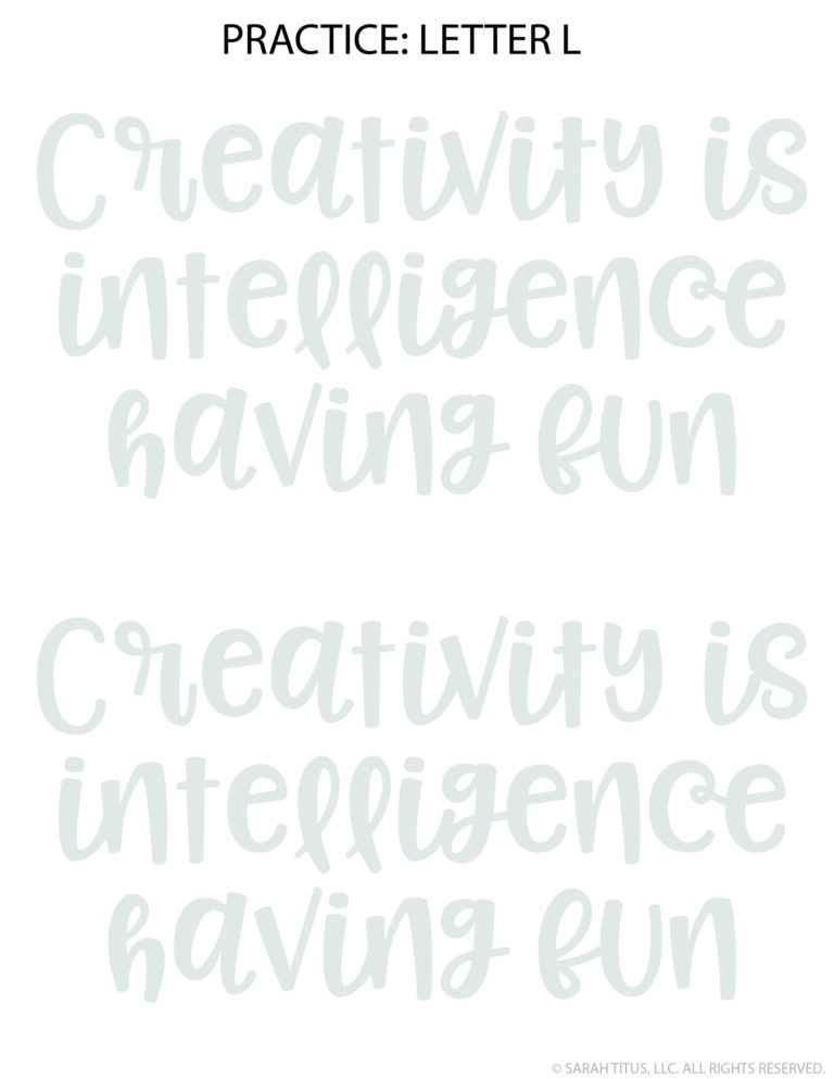 30 Awesome Motivational Quote Hand Lettering Practice Sheets - Sarah Titus