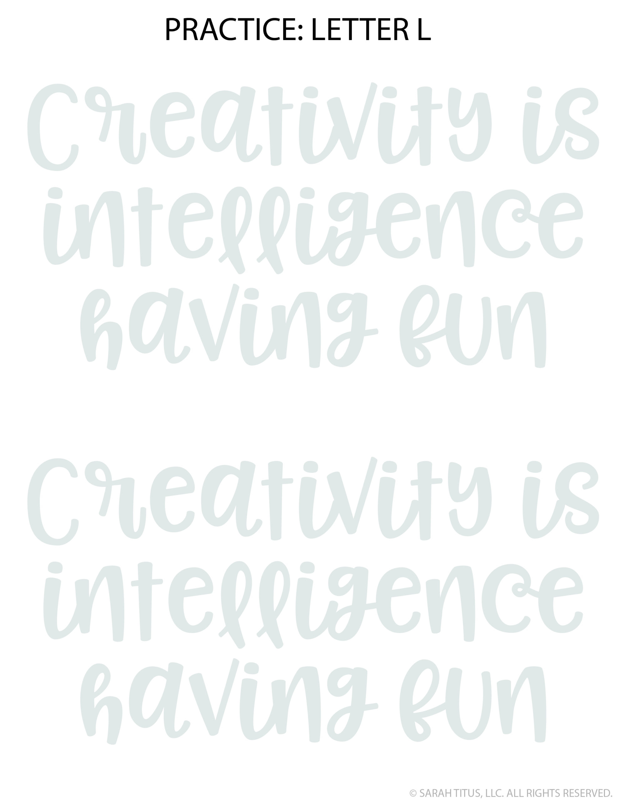 30 Awesome Motivational Quote Hand Lettering Practice Sheets - Sarah Titus