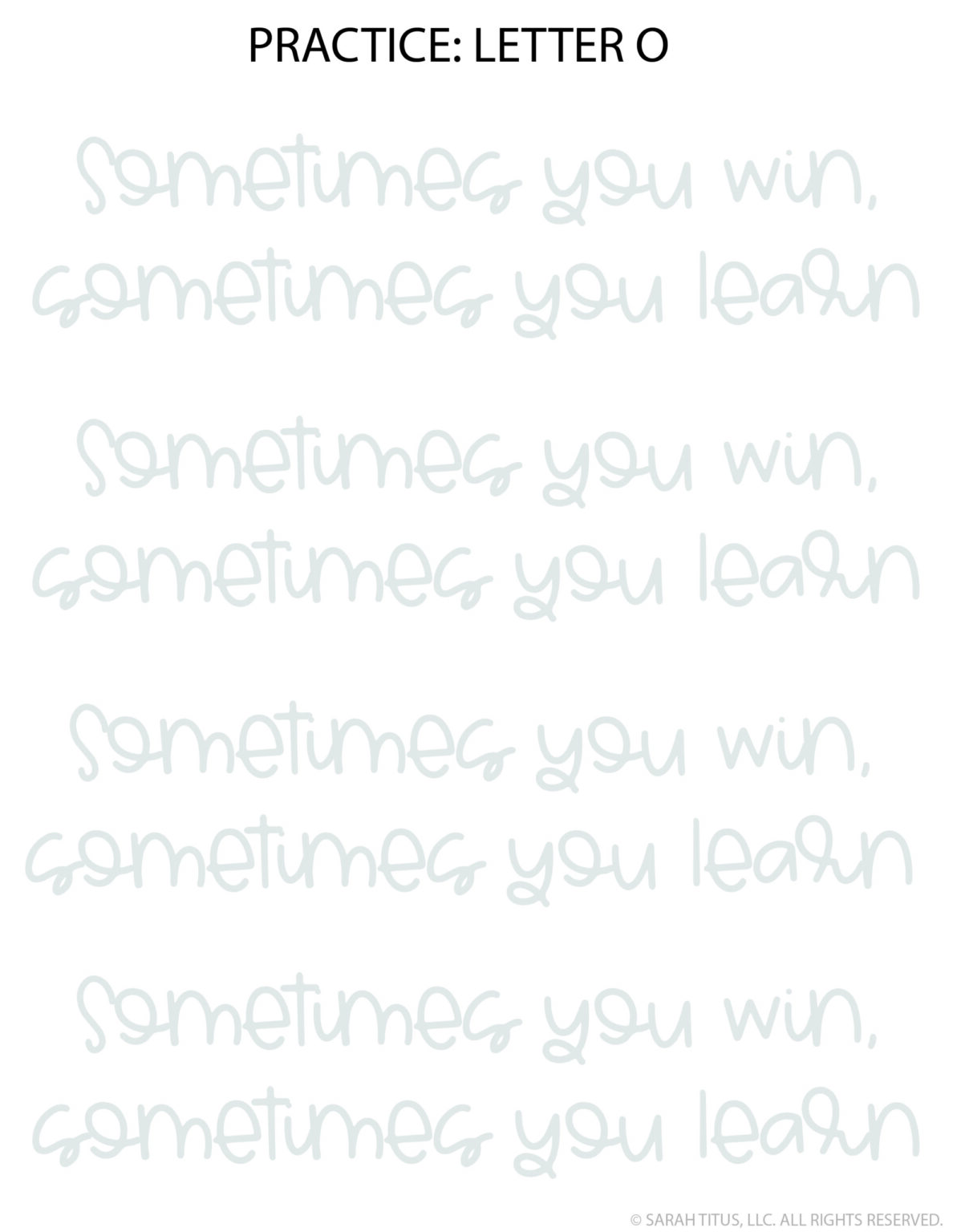 30 Awesome Motivational Quote Hand Lettering Practice Sheets - Sarah Titus