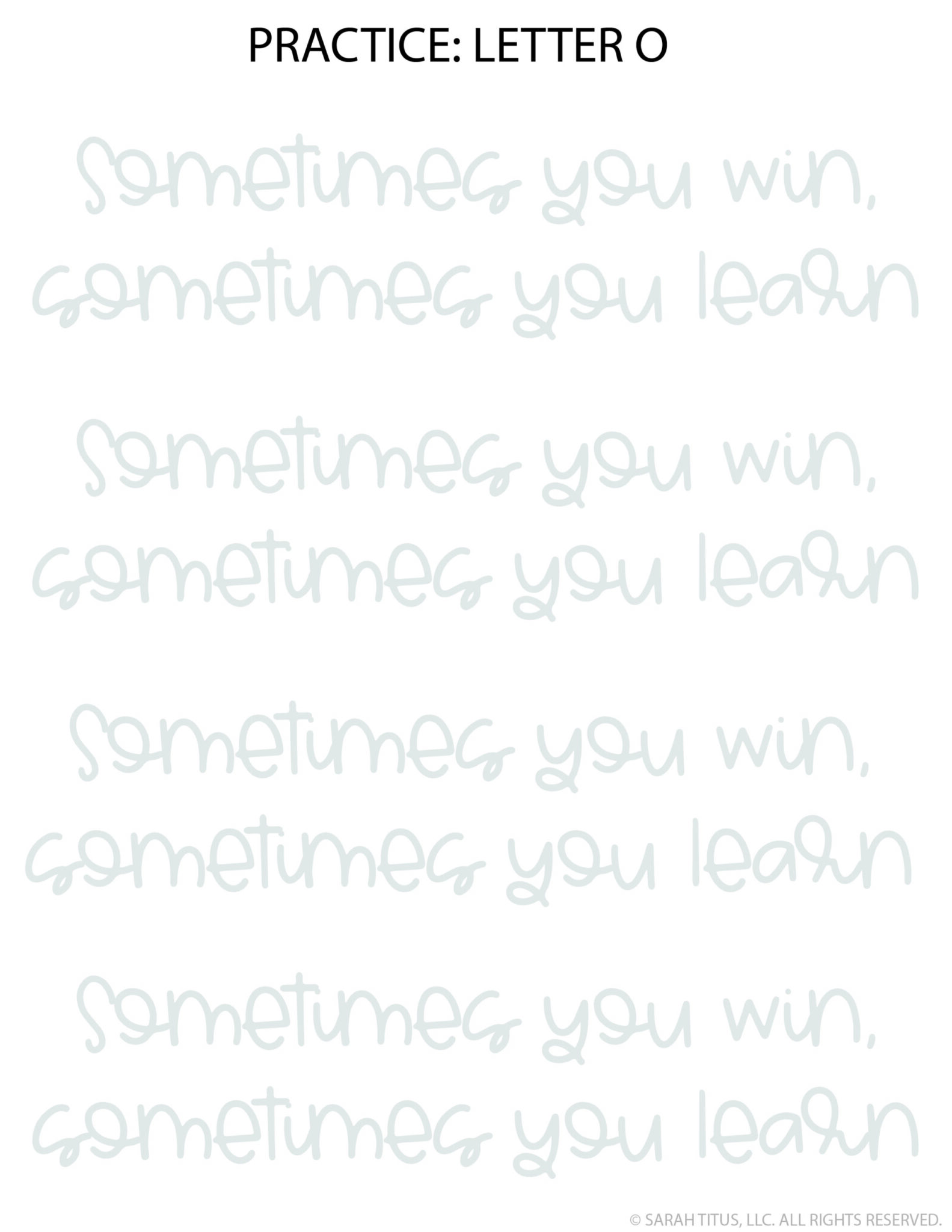 30 Awesome Motivational Quote Hand Lettering Practice Sheets - Sarah Titus