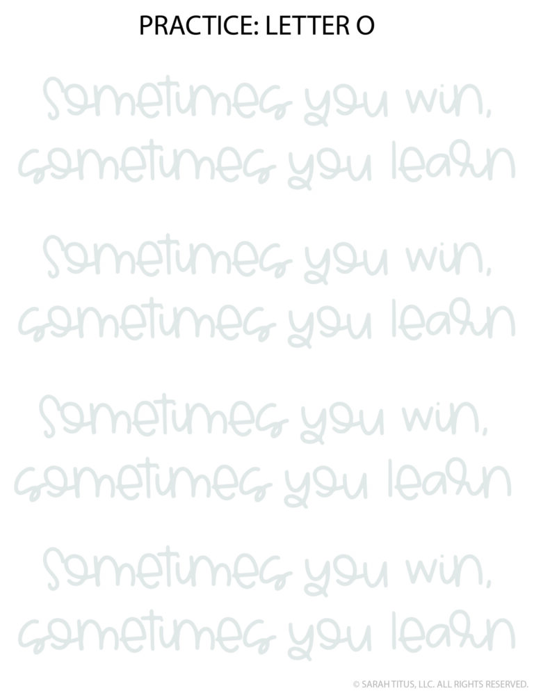 30 Awesome Motivational Quote Hand Lettering Practice Sheets - Sarah Titus