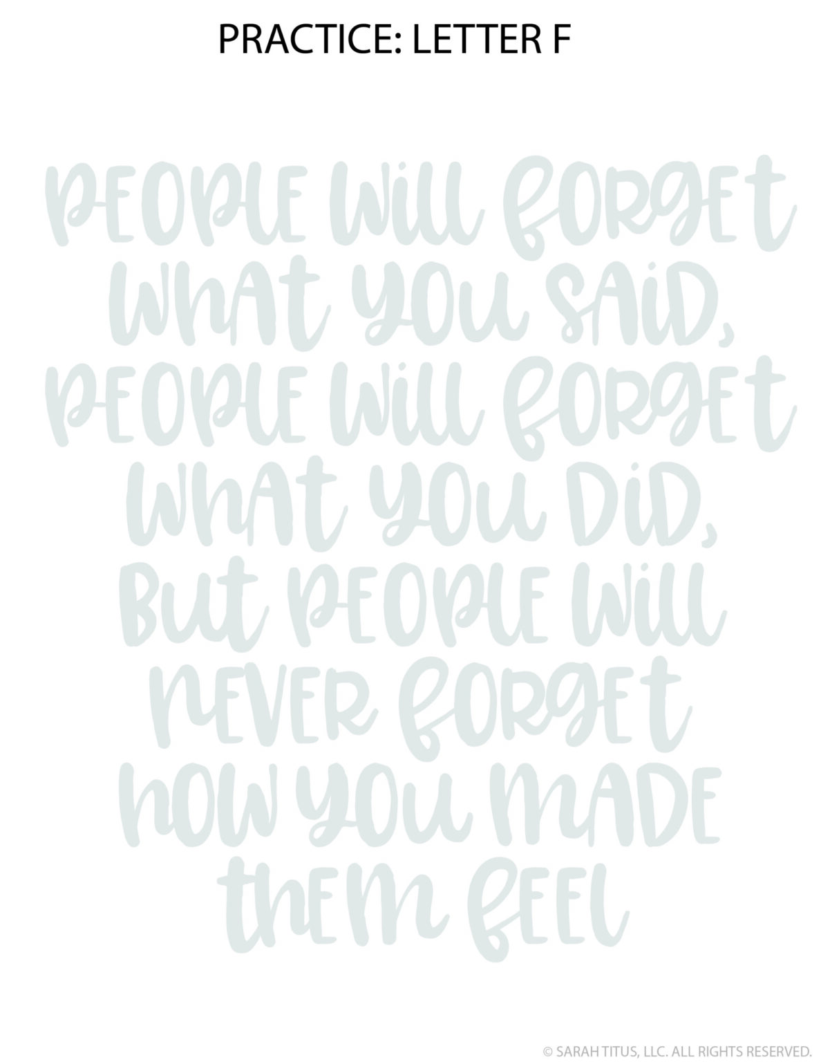 30 Awesome Motivational Quote Hand Lettering Practice Sheets - Sarah Titus