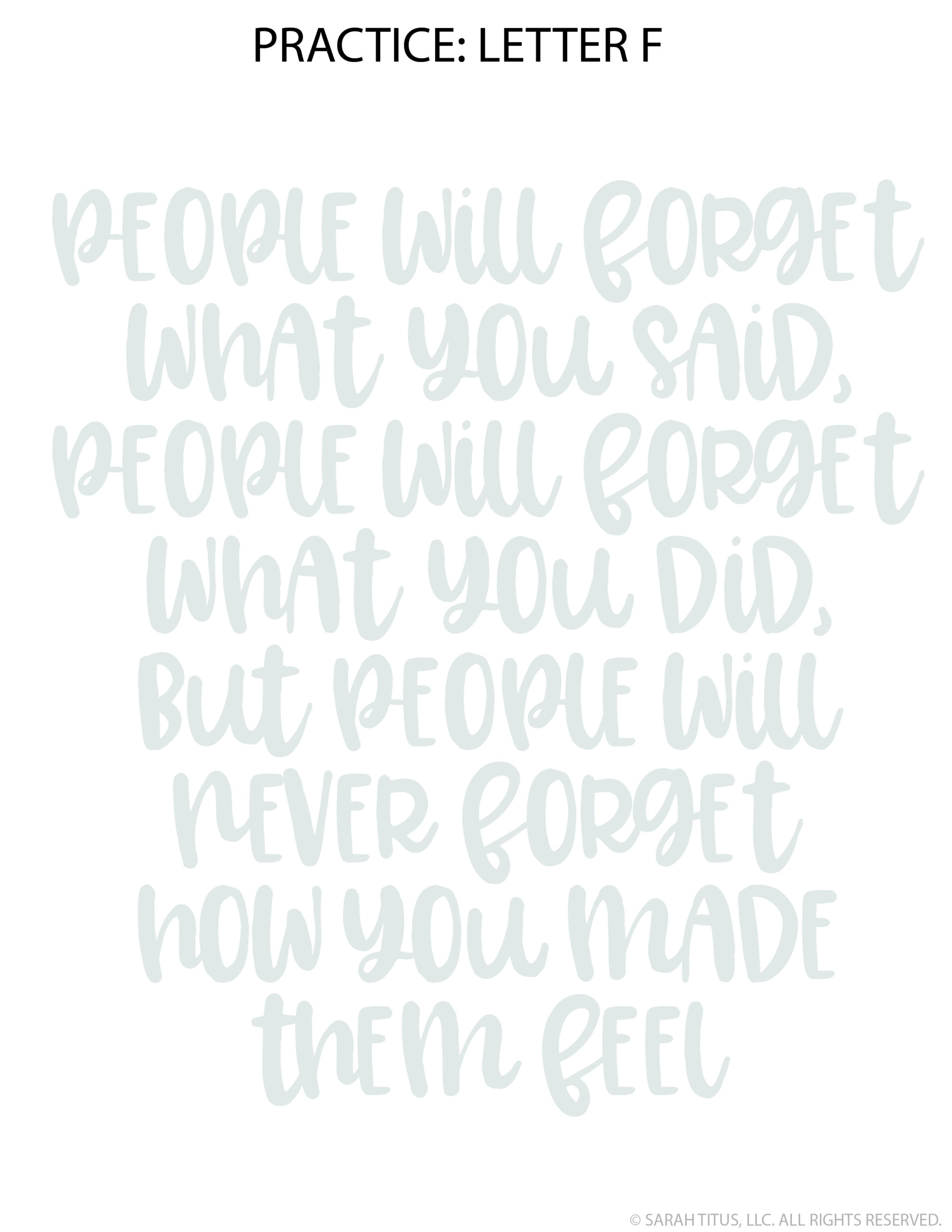 30 Awesome Motivational Quote Hand Lettering Practice Sheets - Sarah Titus