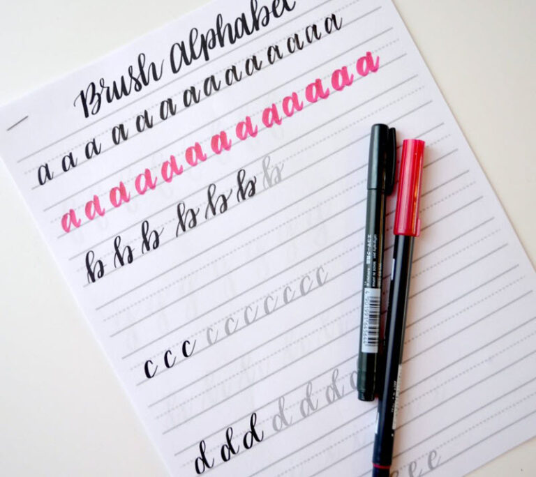 65+ Best Hand Lettering Worksheets - Sarah Titus