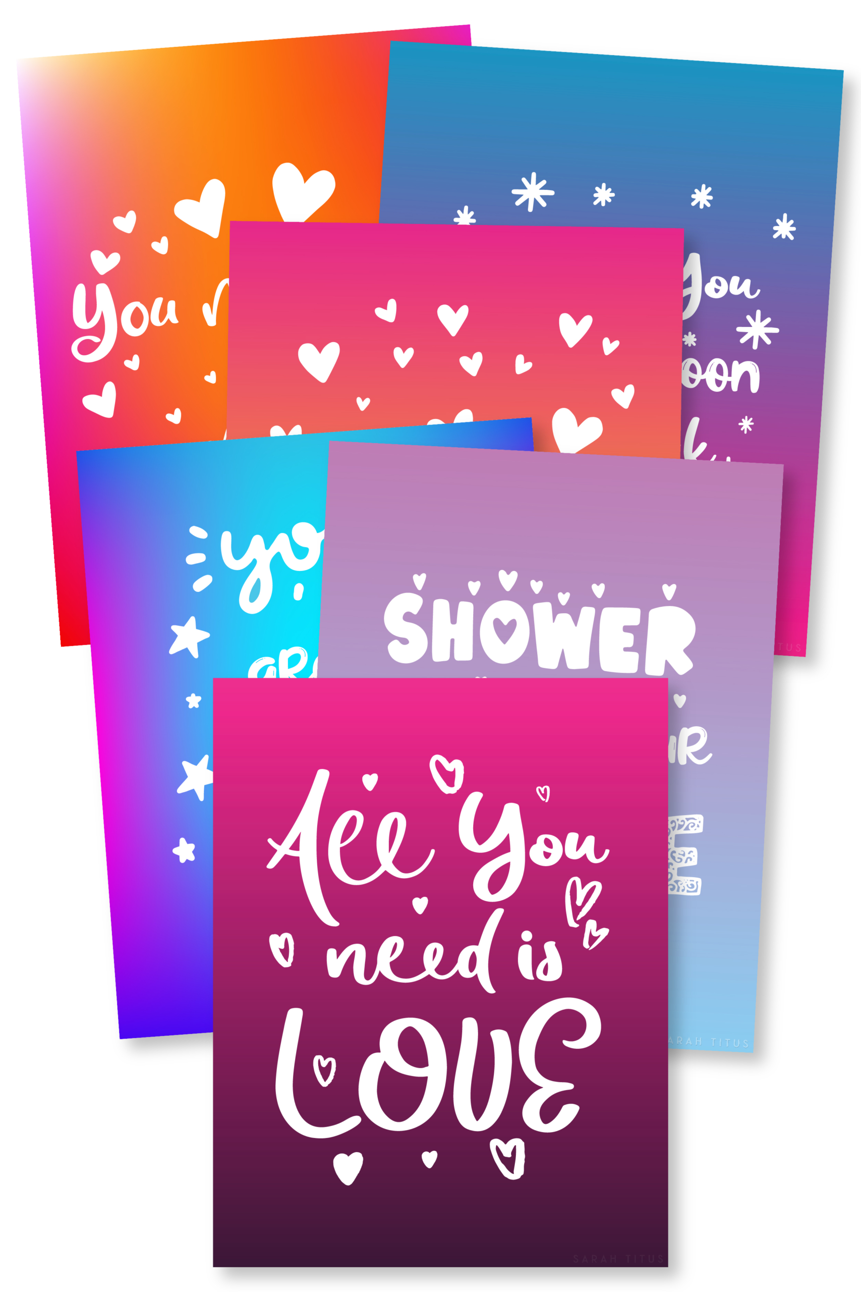 Beautiful Hearts Design Binder Covers Printable For Free - Sarah Titus