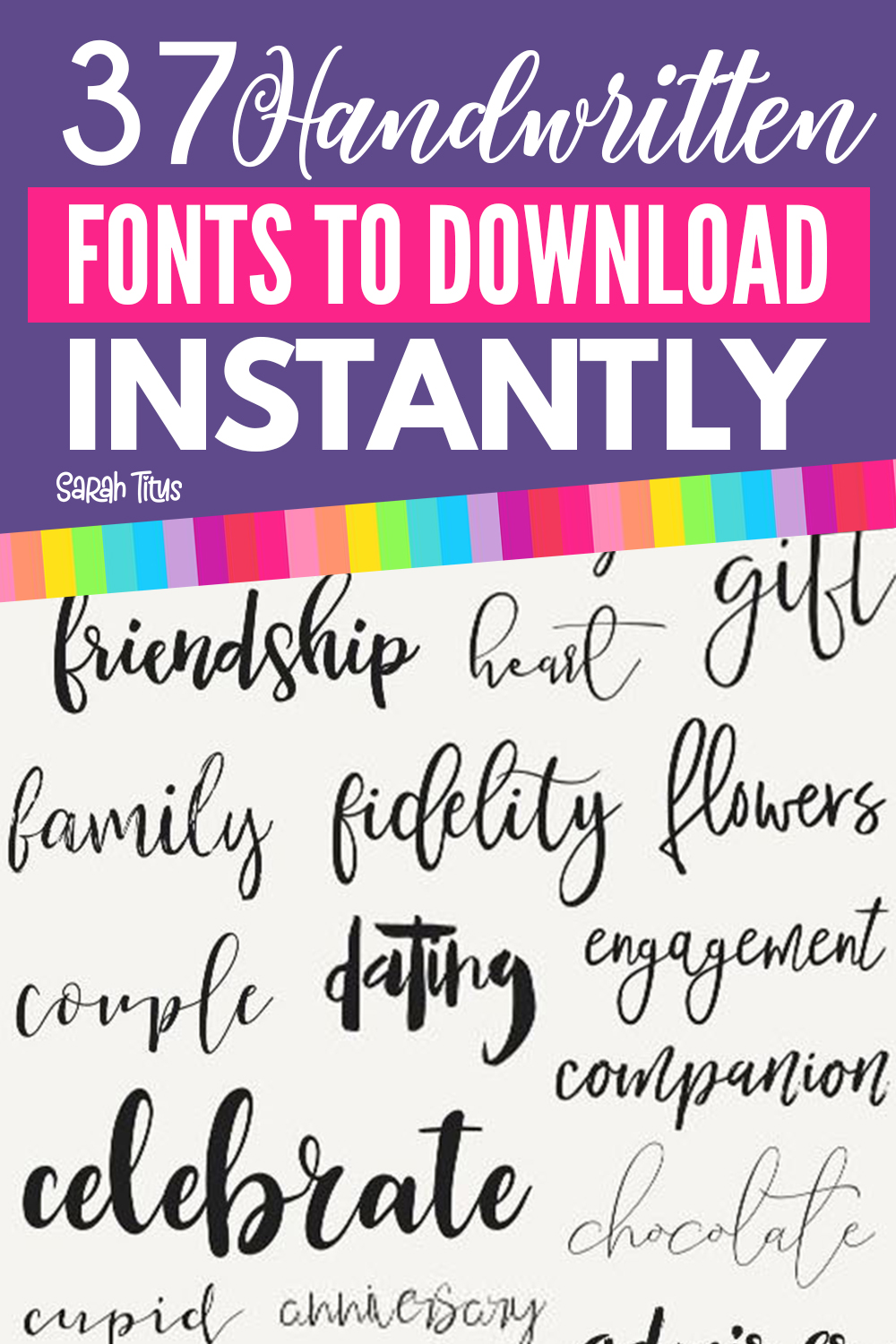 37 Handwritten Cursive Fonts To Download Instantly - Sarah Titus