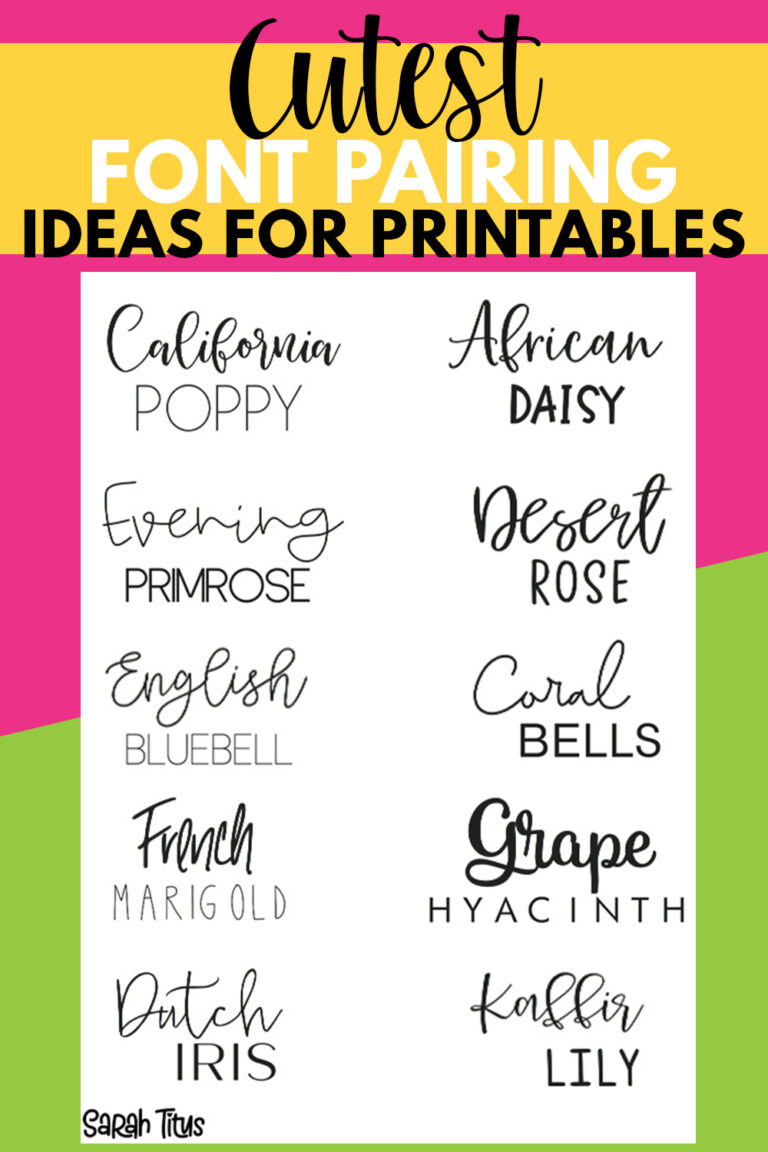 Best Font Combination Ideas - Sarah Titus