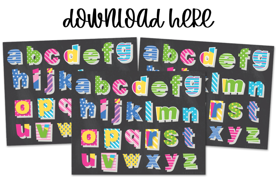 Colorful Classroom Alphabet Printable Wall Art Free - Sarah Titus
