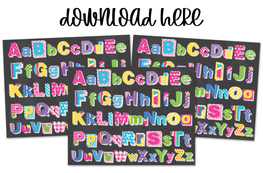 Colorful Classroom Alphabet Printable Wall Art Free - Sarah Titus