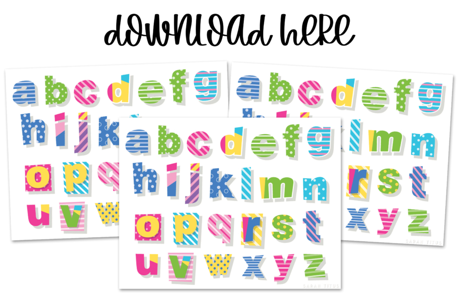 Colorful Classroom Alphabet Printable Wall Art Free - Sarah Titus