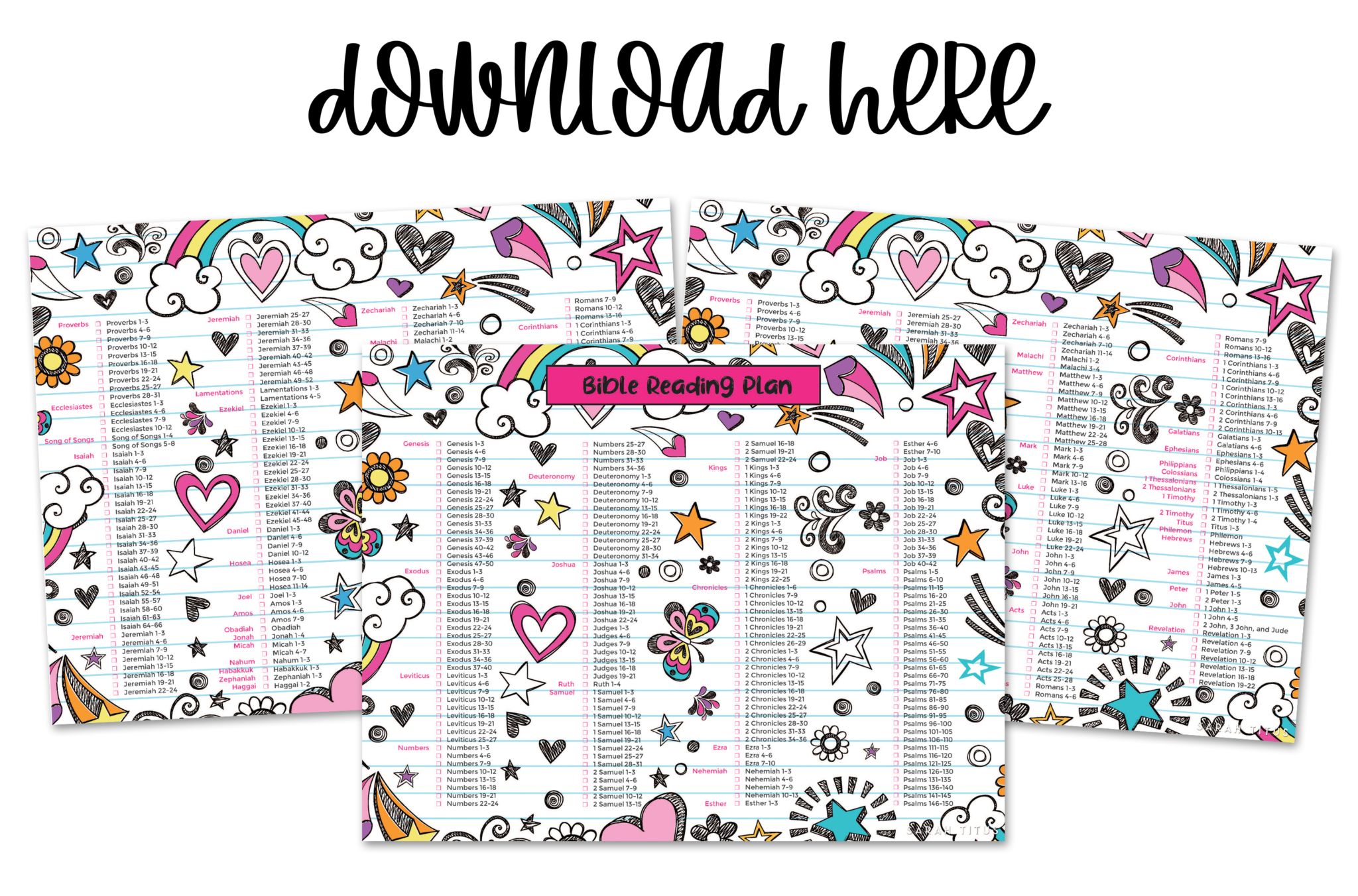 Helpful Cute Printable Bible Reading Plan For Teens (+ Bookmarks ...
