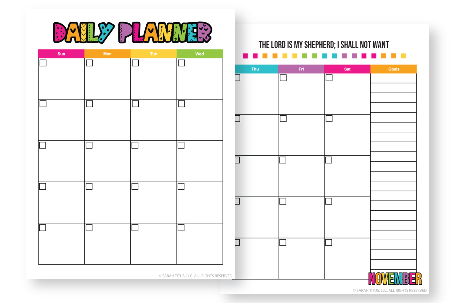 Free Bible Daily Planner - 500+ Pages - Sarah Titus