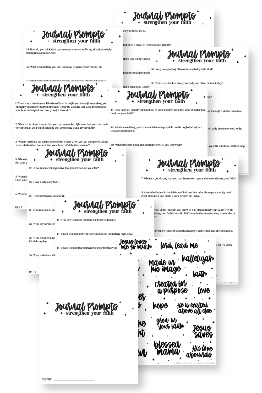 50 Free Christian Journal Prompts to Strengthen Your Faith - Sarah Titus