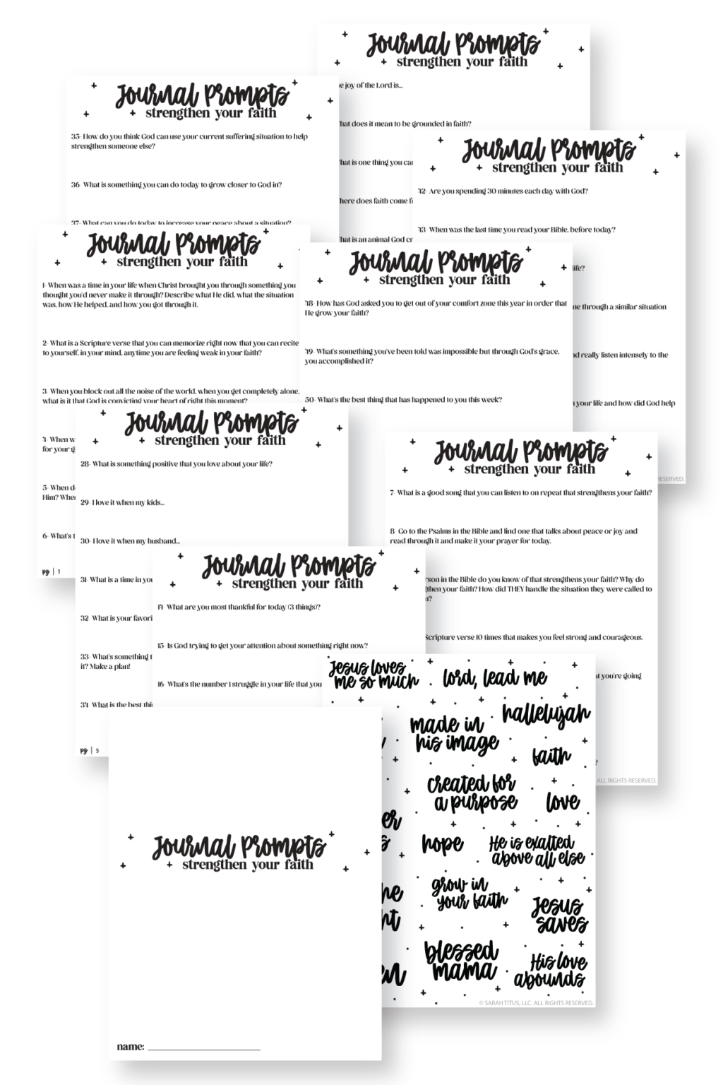 50 Free Christian Journal Prompts to Strengthen Your Faith - Sarah Titus