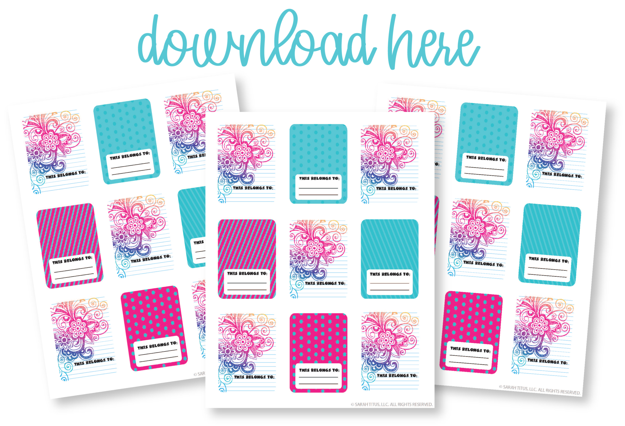 Modern Cute Labels For Books For Teens - Sarah Titus
